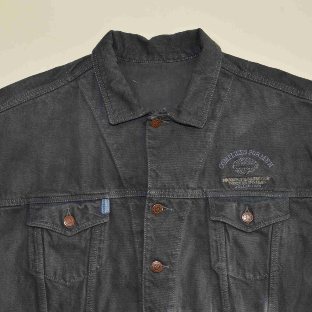 XLarge Bleached and Dyed Denim Jacket | RE.STATEMENT | The Upcycled ...