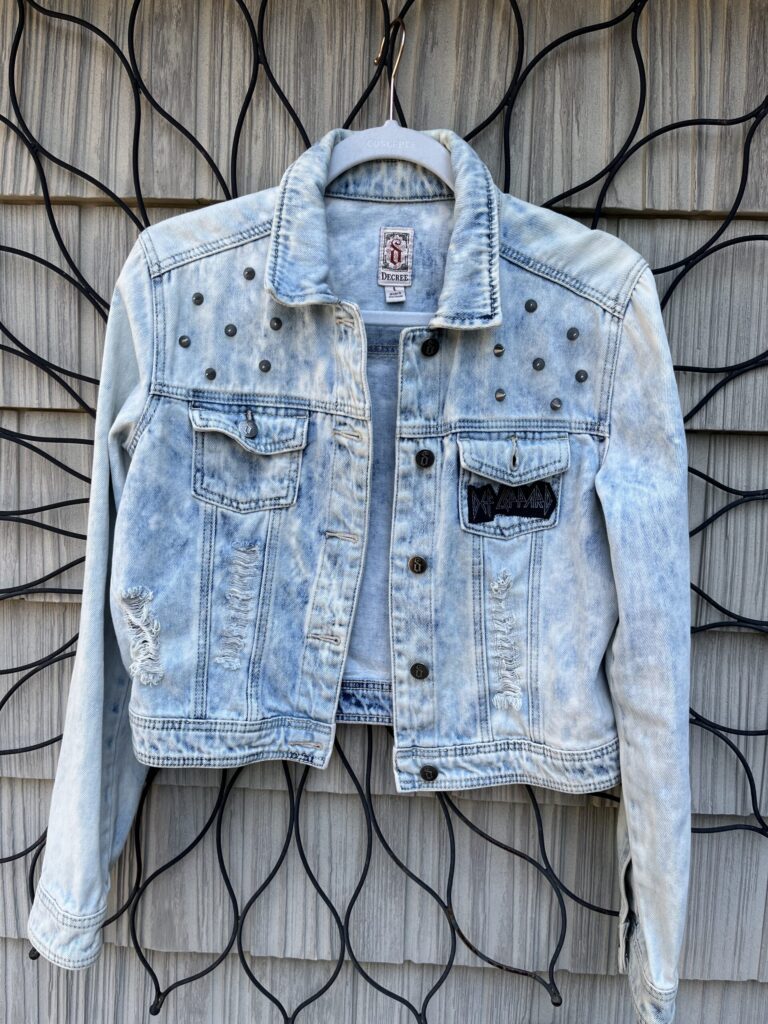 Def Leppard Denim Jacket | RE.STATEMENT | The Upcycled Fashion Marketplace