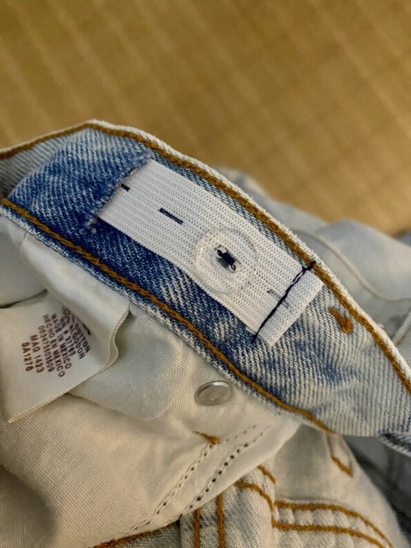 Bleach Dyed Blue Denim Jeans | RE.STATEMENT | The Upcycled Fashion ...